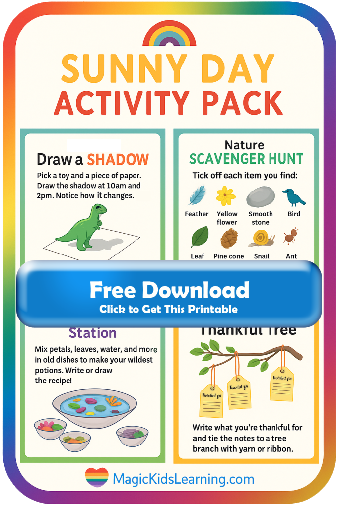 Sunny Day Activities for Kids: 20 Fun & Free Outdoor Ideas - Magic Kids ...